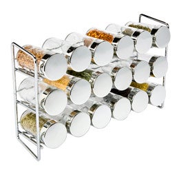 Chrome 18-Bottle Spice Rack | The Container Store