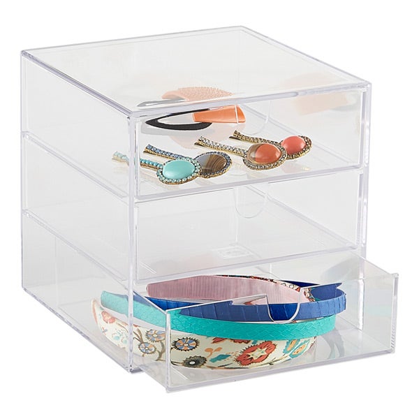 Clear 3-Drawer Box | The Container Store