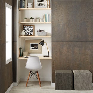 Birch White Elfa Decor Office Nook The Container Store