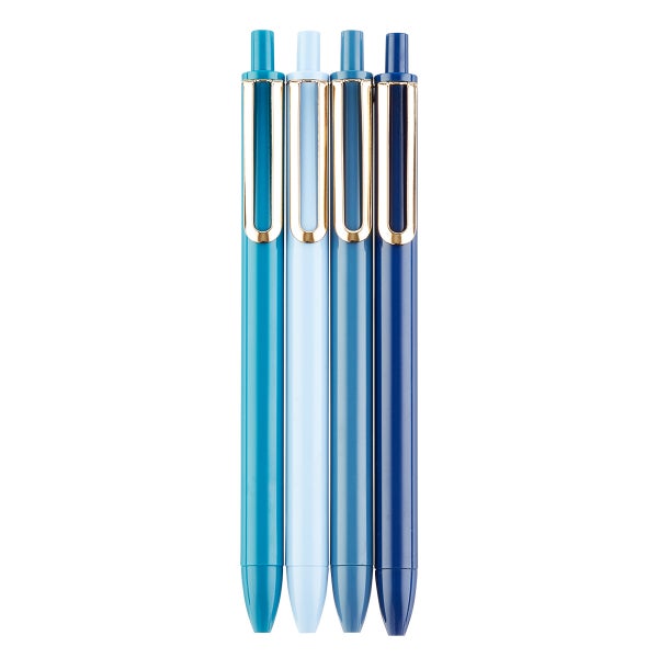 Poppin Blue Ombre Retractable Luxe Gel Pens | The Container Store
