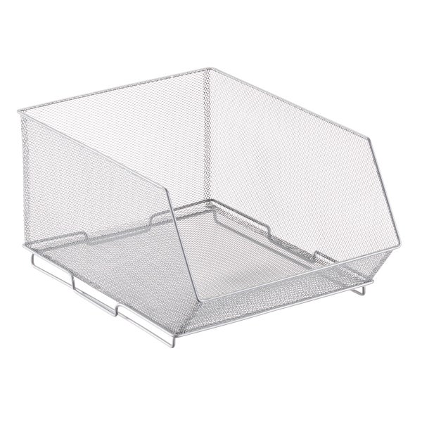 Silver Mesh Stackable Storage Bins | The Container Store