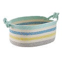 Multicolor Cotton Rope Oval Bin with Handles | The Container Store