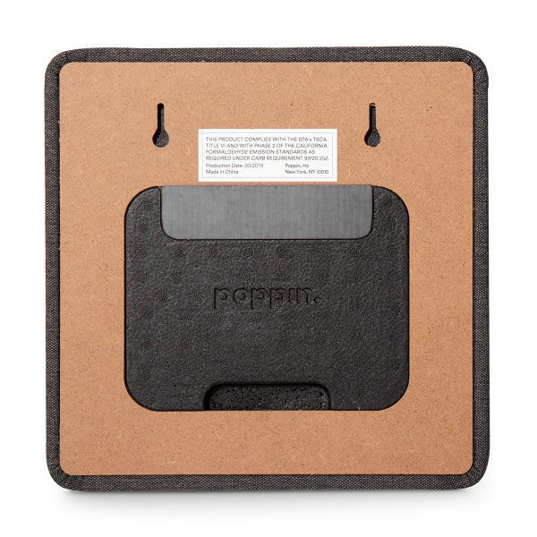 Dark Grey Poppin Fabric Pinboard | The Container Store