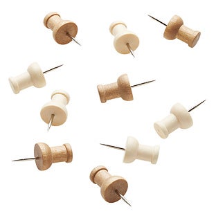 U-Brands Natural & Walnut Push Pins | The Container Store