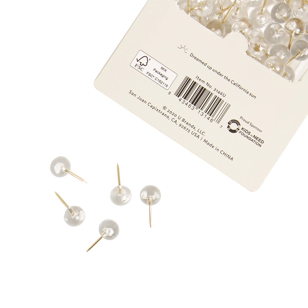 U-Brands Gold Sphere Push Pins | The Container Store U-Brands Gold Sphere Push Pins | The Container Store
