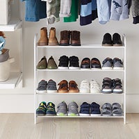 4-Tier Shoe Rack with Adjustable Bars | The Container Store