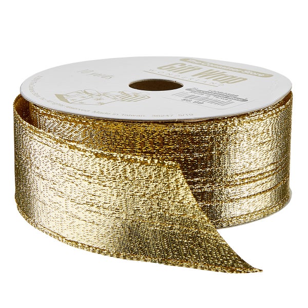 Gold Metallic Lame Wired Ribbon | The Container Store