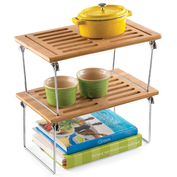 Bamboo Stackable Shelf | The Container Store