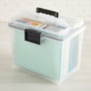 Iris Weathertight Portable File Box with Handle | The Container Store