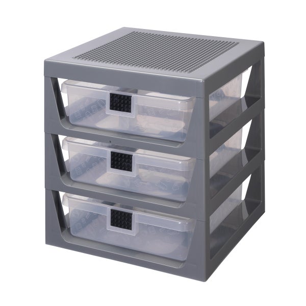 LEGO 3-Tier Drawer Organizer with Baseplate | The Container Store