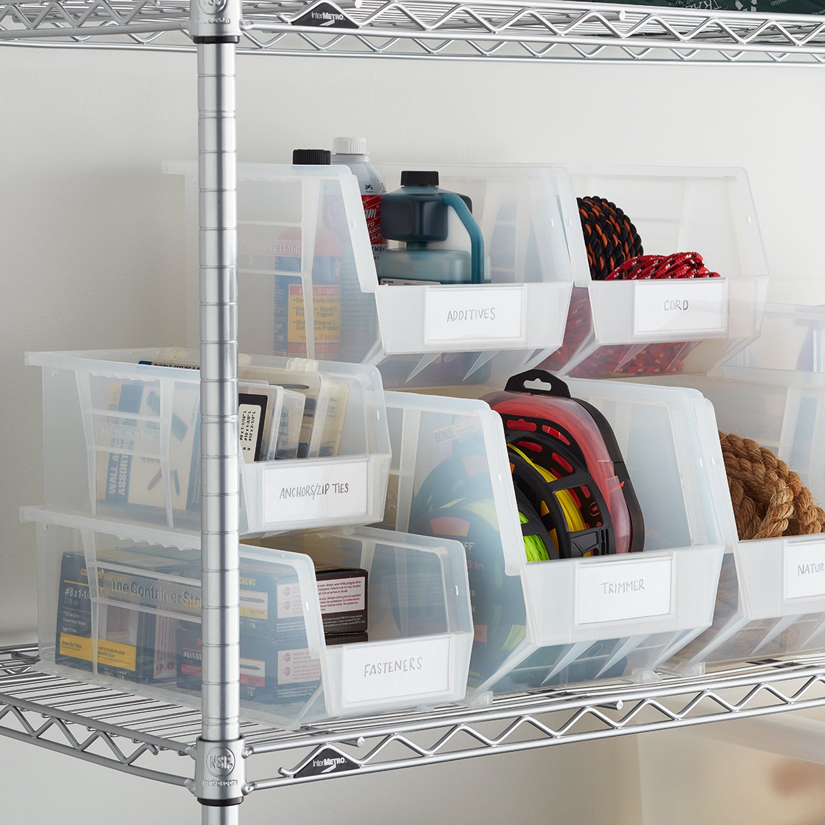 Utility Extra Large Stackable Plastic Bins The Container Store