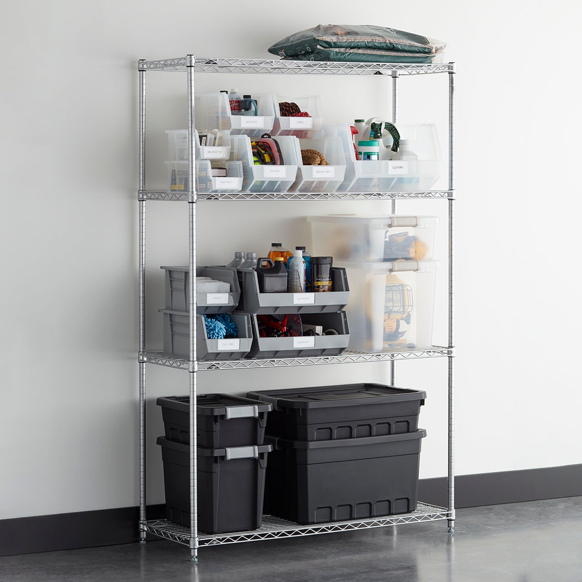 Utility Medium Stackable Plastic Bins | The Container Store