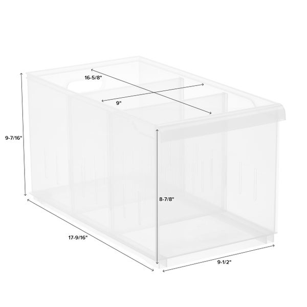 Clear Stackable Plastic Storage Bins | The Container Store