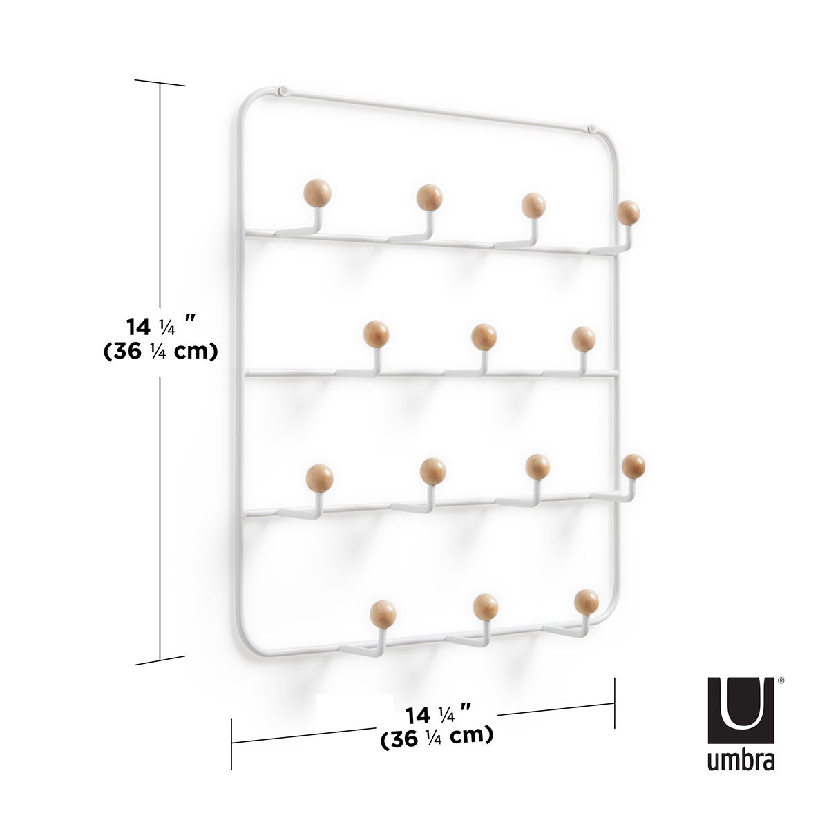 Umbra Estique 14-Hook Over the Door Rack | The Container Store