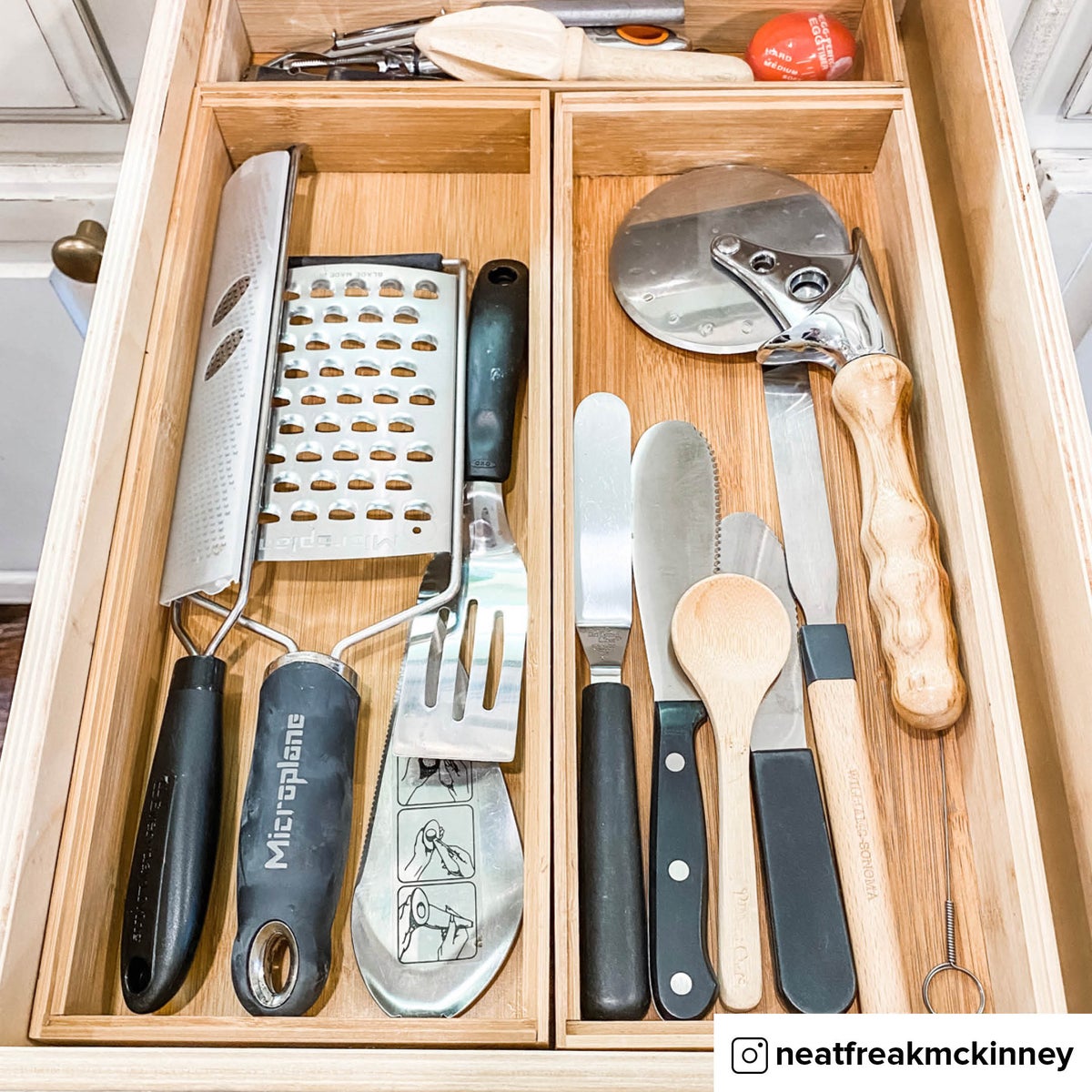 Stackable Bamboo Drawer Organizers | The Container Store
