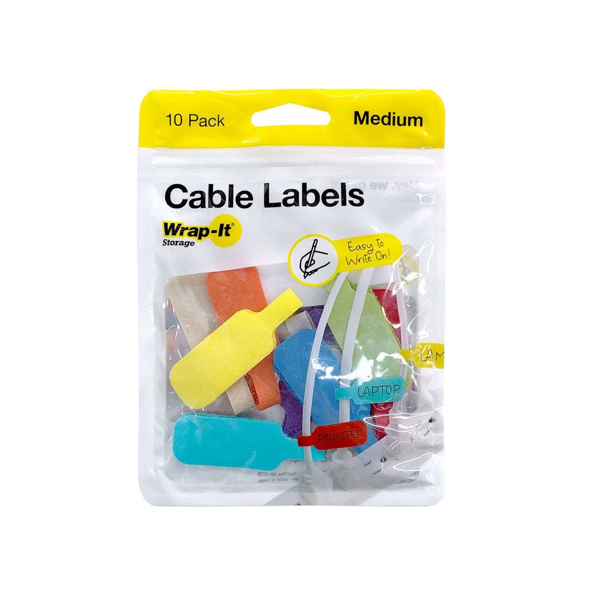 Wrap It Medium Cable Labels | The Container Store