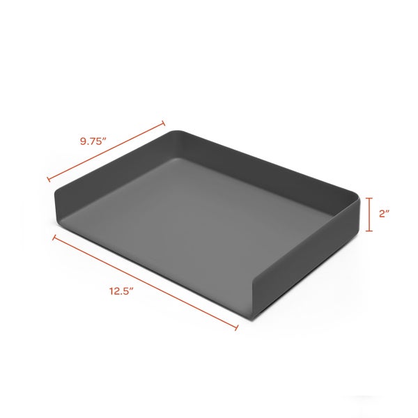 White Poppin Stackable Landscape Letter Tray | The Container Store