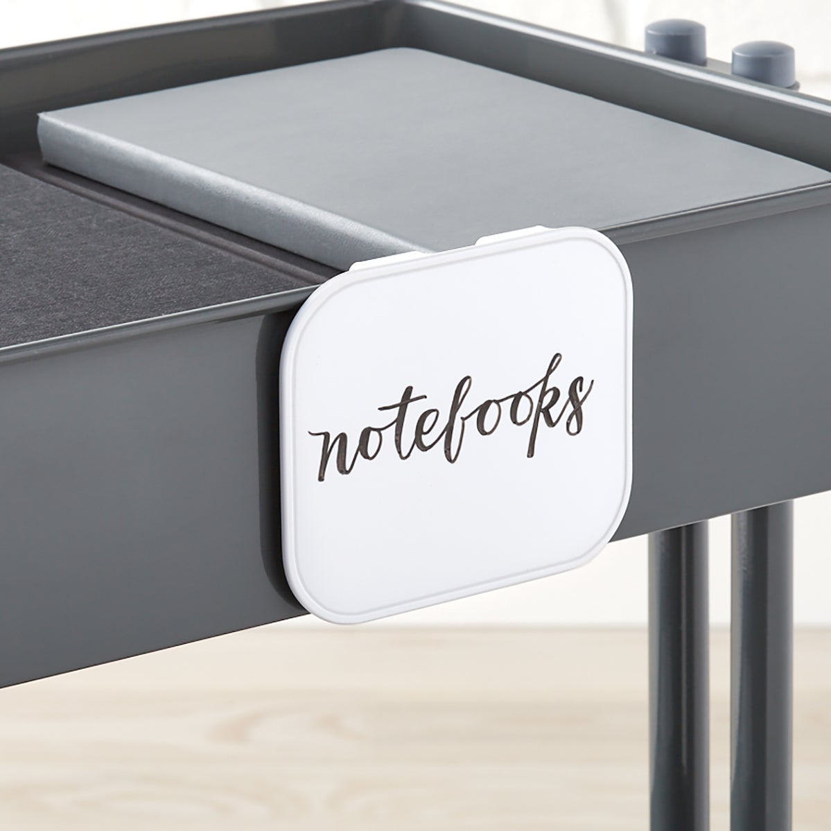 3-Tier Cart Tray Tag with Labels | The Container Store