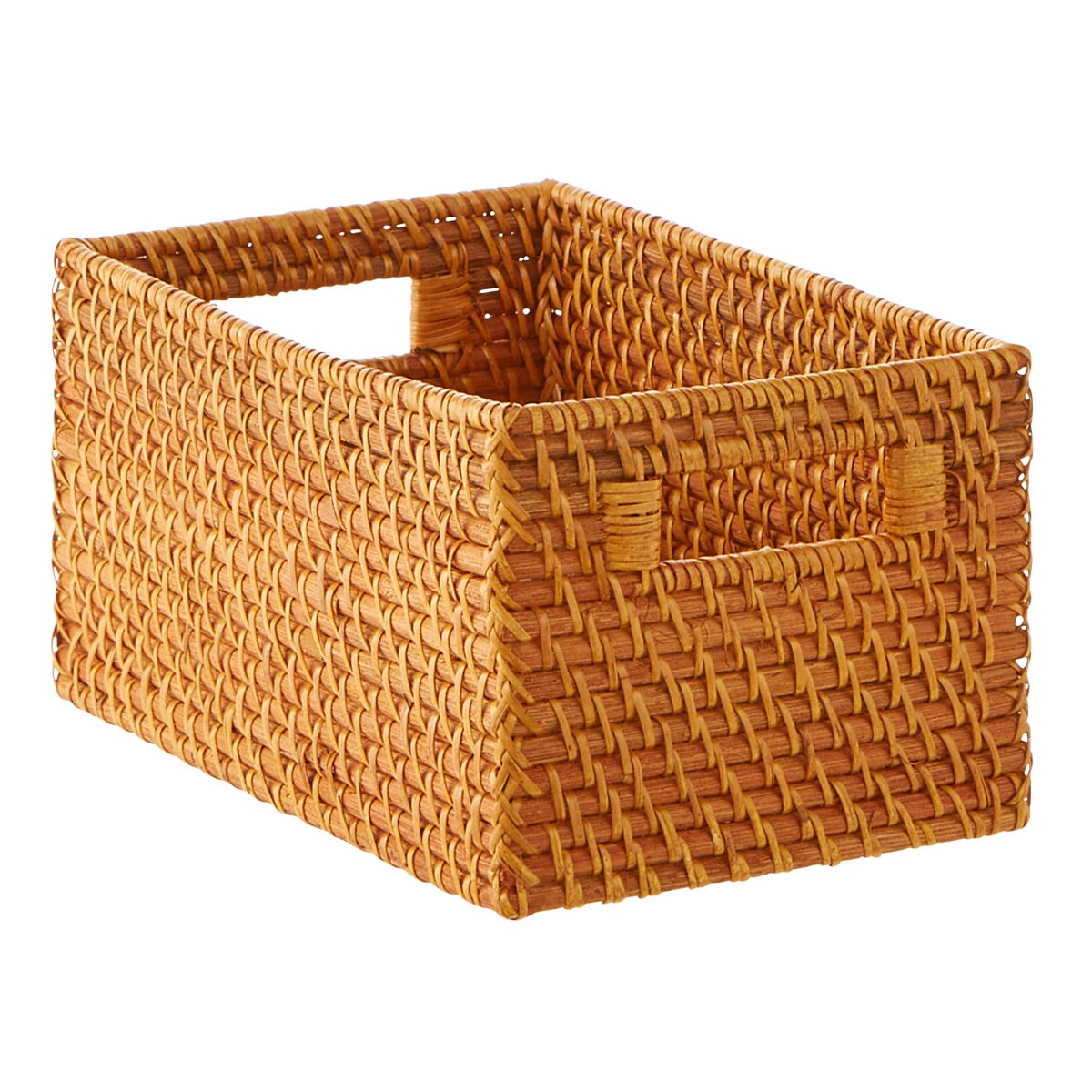Rattan Storage Bins with Handles | The Container Store
