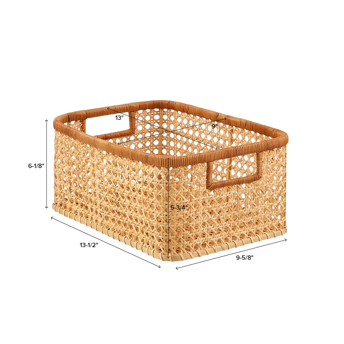 Albany Cane Rattan Bins | The Container Store