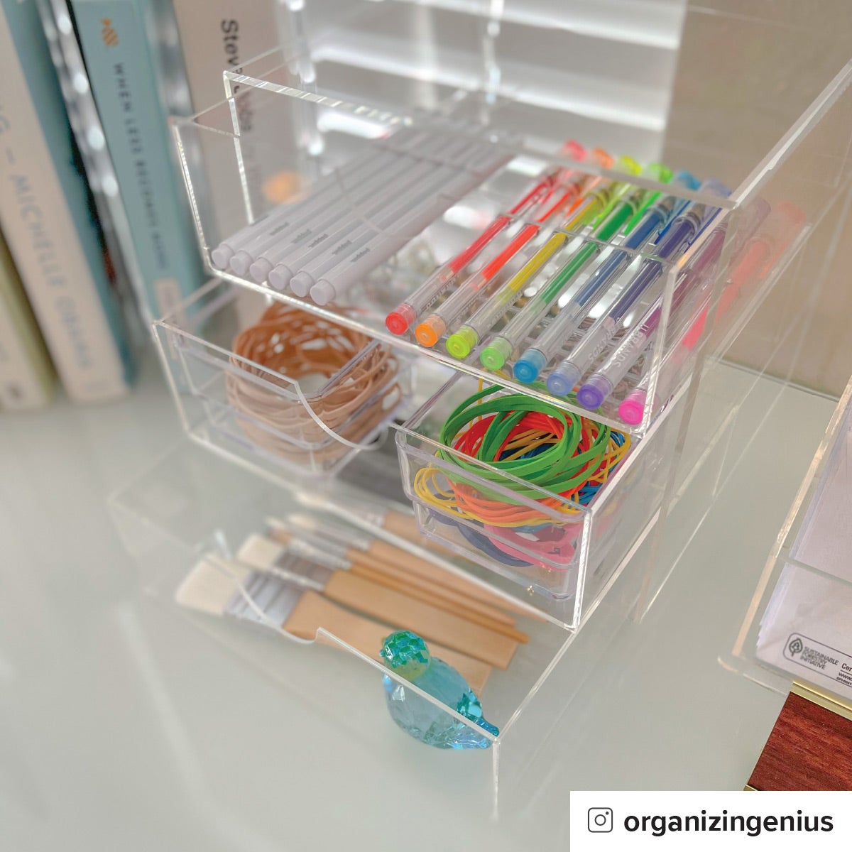 3-Drawer Premium Acrylic Accessory Box | The Container Store