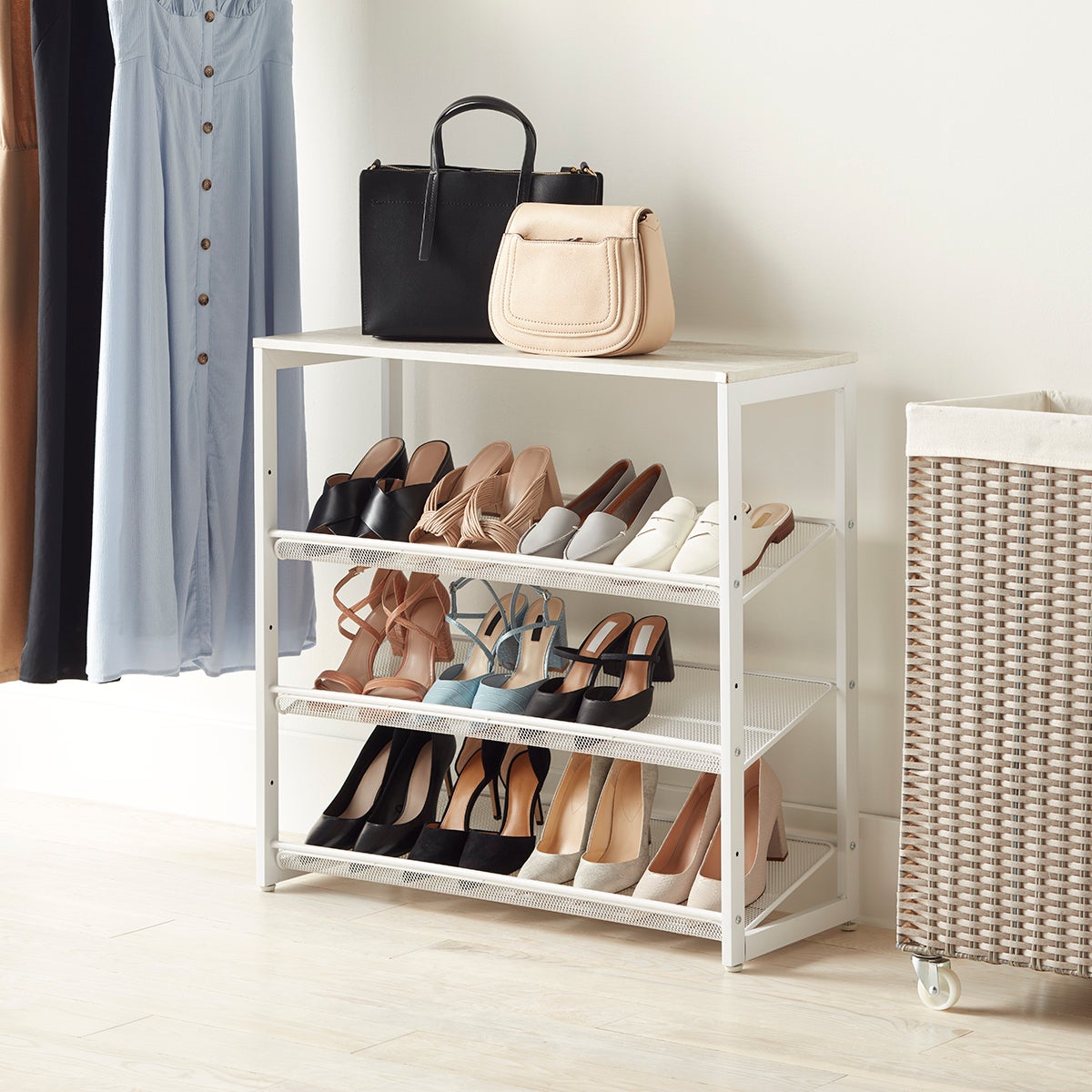 3-Tier Entryway Shoe Storage | The Container Store