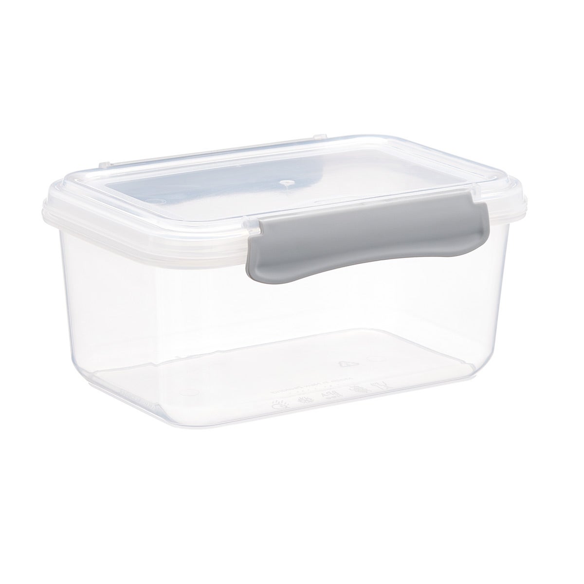 Plastic Food Containers with Grey Clips | The Container Store
