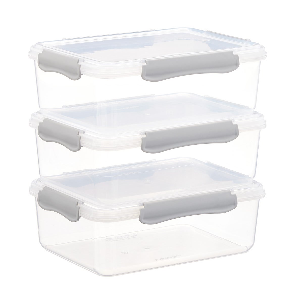 Plastic Food Containers with Grey Clips | The Container Store