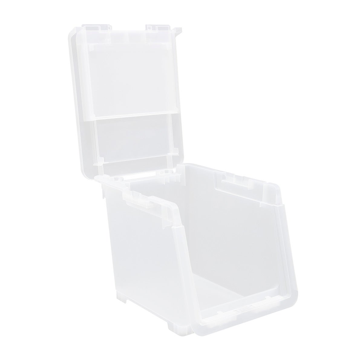 Astage Stack Bin with Retractable Door | The Container Store