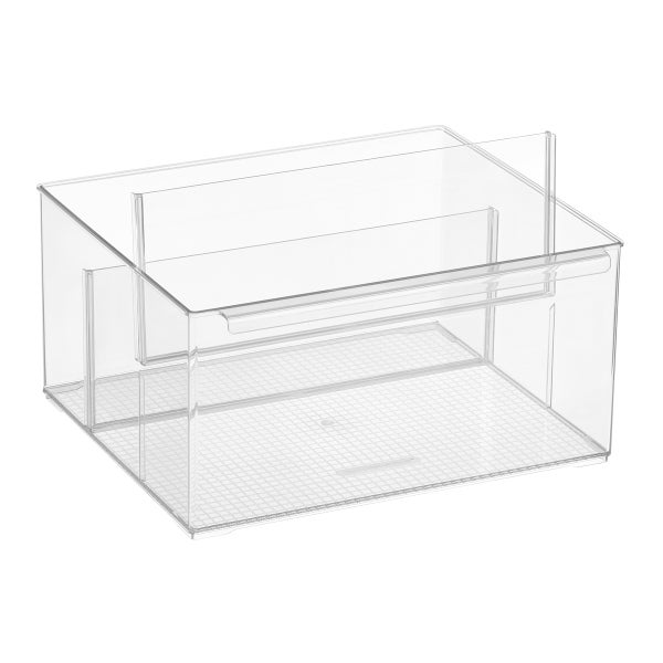 Cabinet-Depth Pantry Bins with Divider | The Container Store