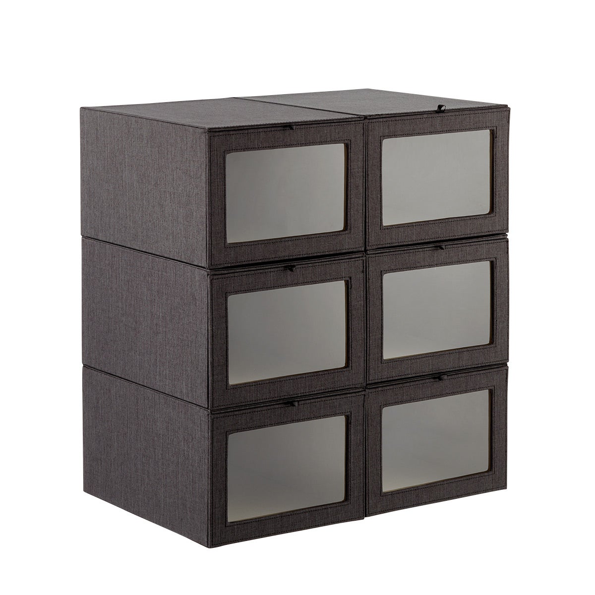 Black Cambridge Drop-Front Shoe Box | The Container Store