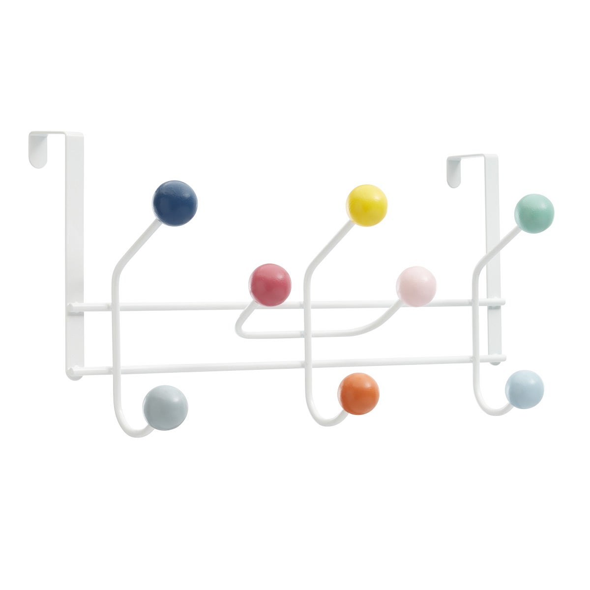 Orbit 8 Hook Over Door Rack The Container Store orbit-8-hook-over-door-rack-the-container-store
