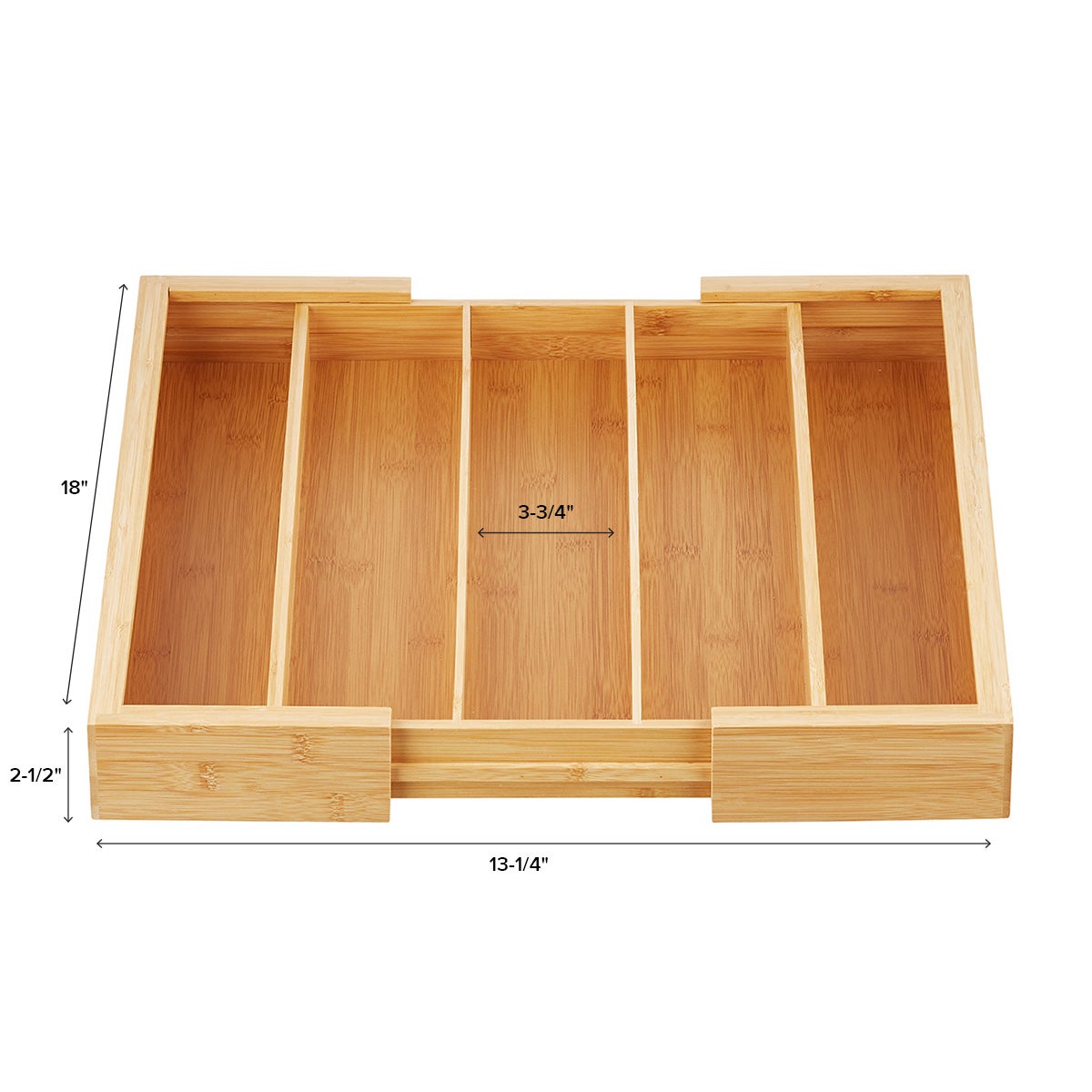 Expandable Bamboo Utensil Tray | The Container Store