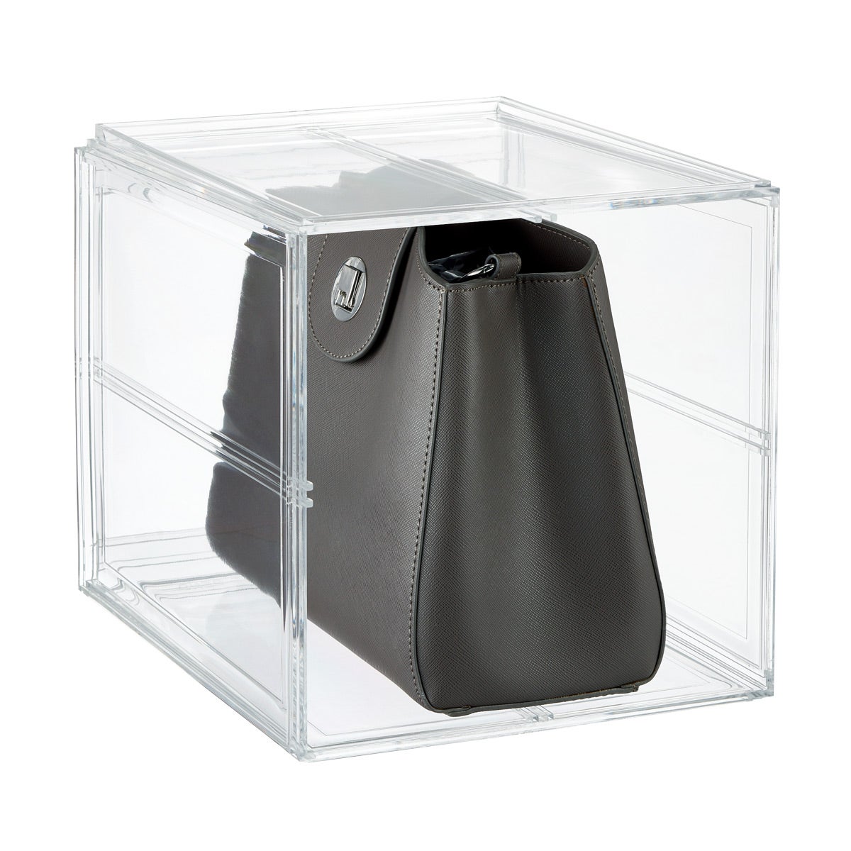 Clear Divided Handbag Cube | The Container Store