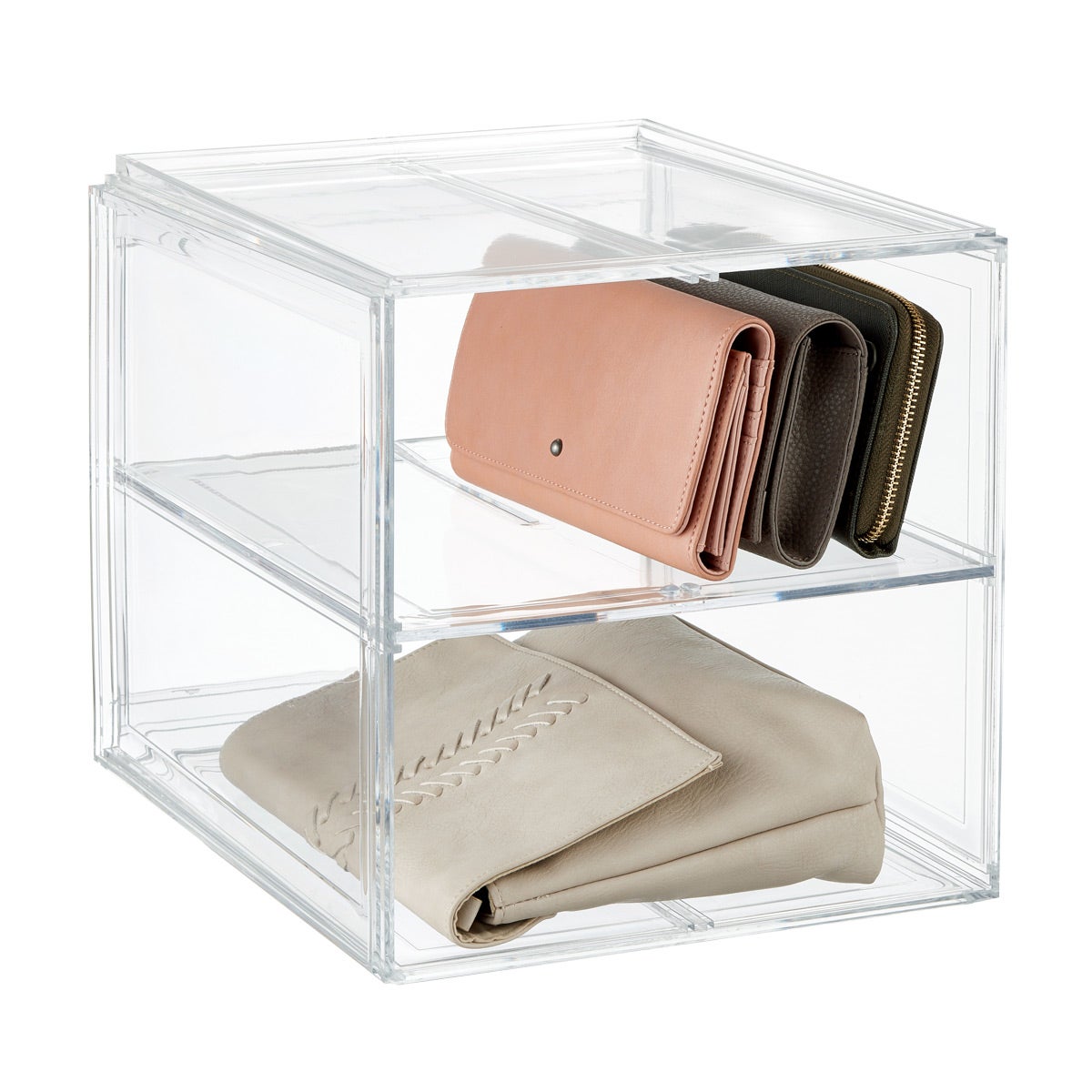 Clear Divided Handbag Cube | The Container Store