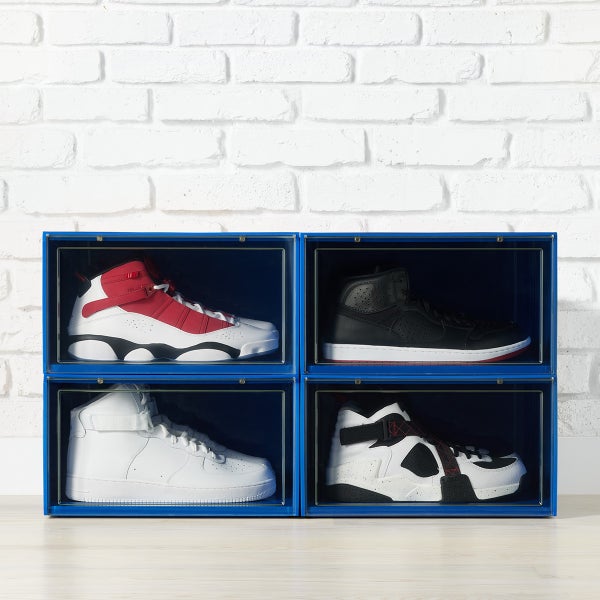 Side Profile Drop-Front Shoe Box Case of 4 | The Container Store