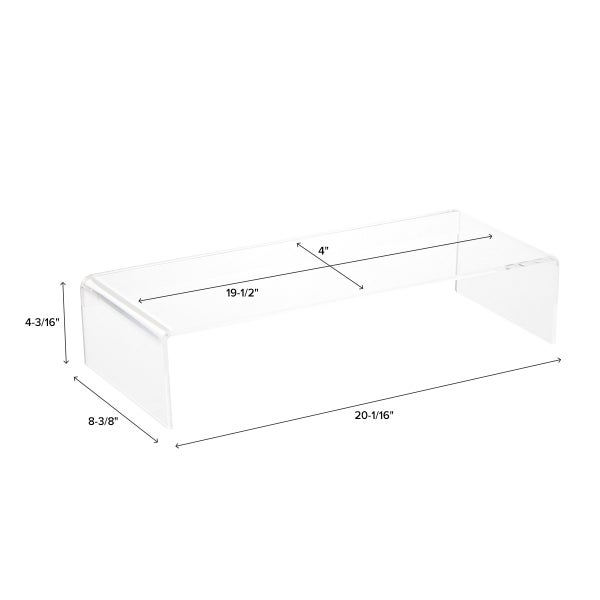 Clear Acrylic Monitor Riser | The Container Store