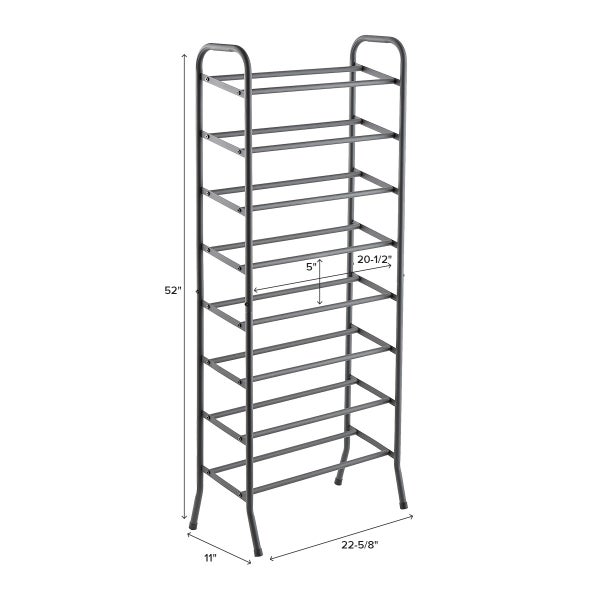 8-Tier Freestanding Shoe Rack | The Container Store