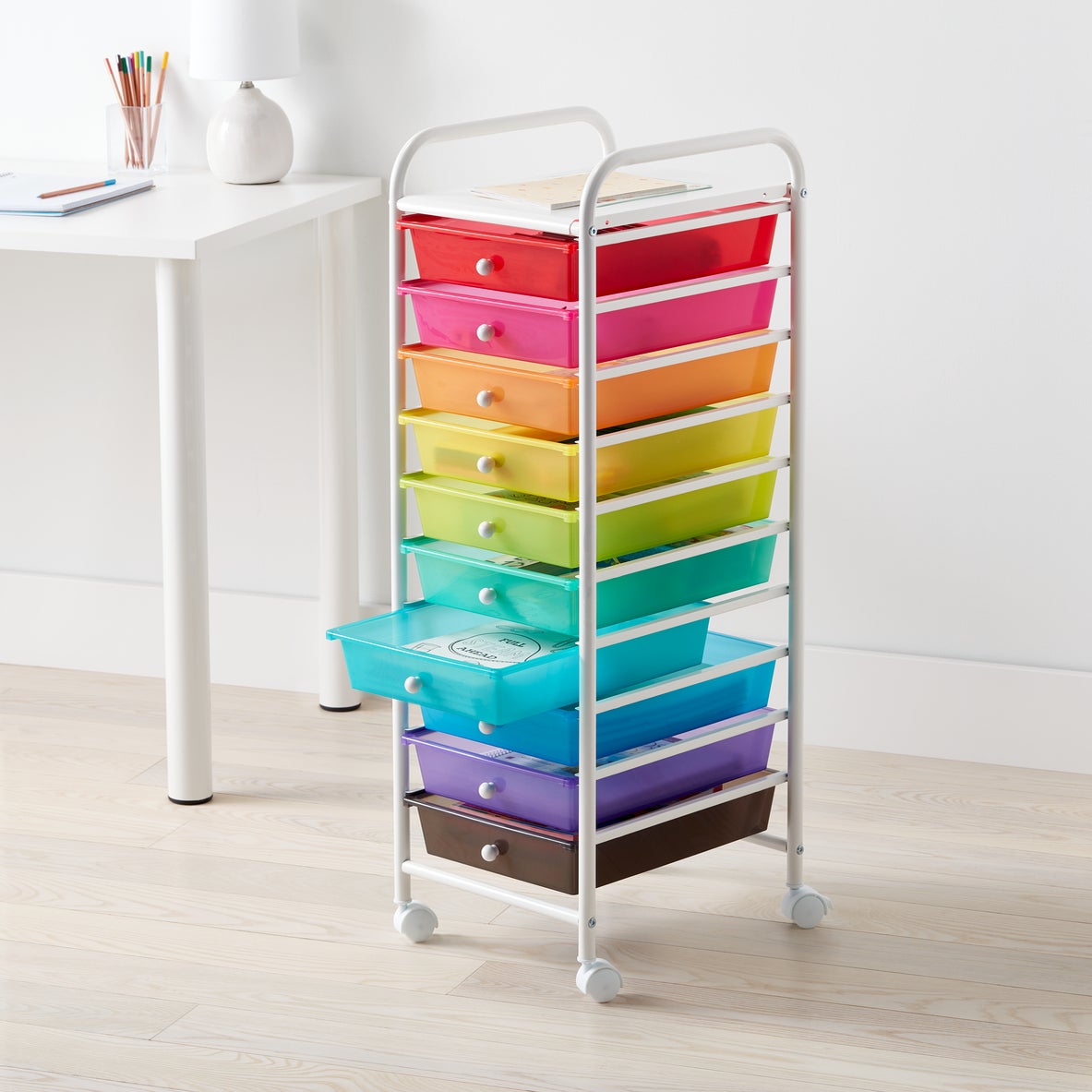 10-Drawer Rolling Cart | The Container Store