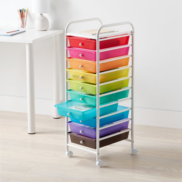 10-Drawer Rolling Cart | The Container Store