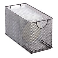 Graphite Mesh CD Bin | The Container Store