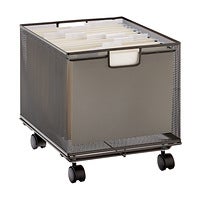 Graphite Mesh Stackable File Crate | The Container Store