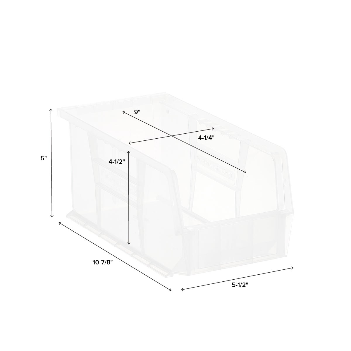Utility Narrow Stackable Plastic Bins | The Container Store