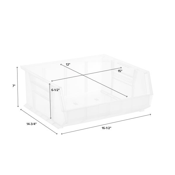 Utility Extra Wide Stackable Plastic Bins The Container Store