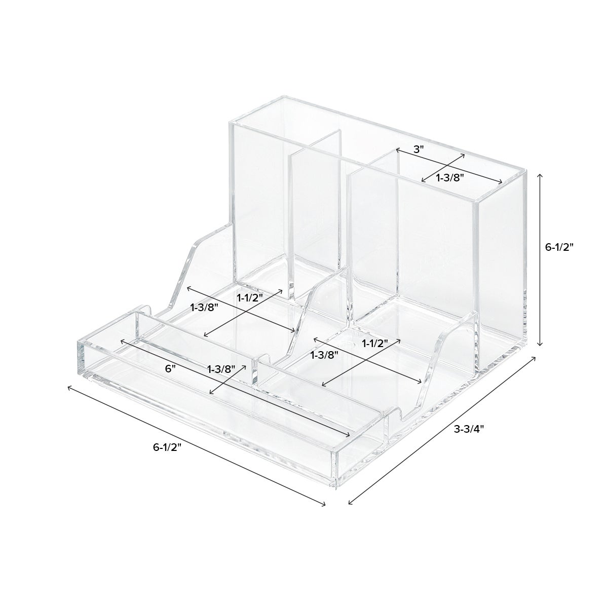 iDesign Clarity Stackable Makeup Organizer | The Container Store