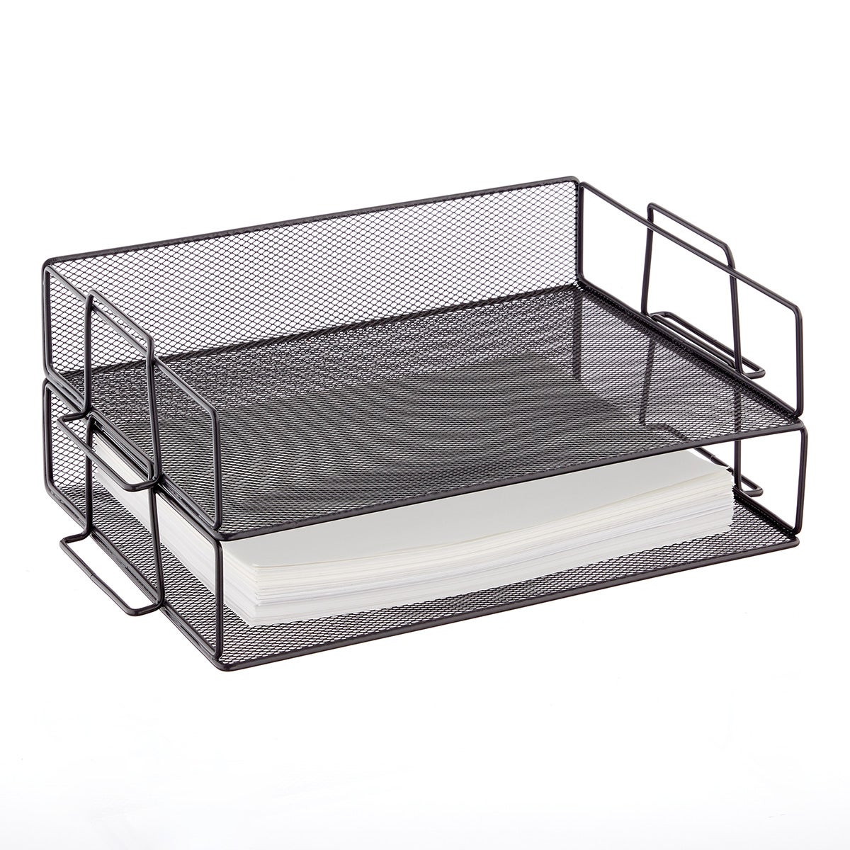 Graphite Mesh Letter Tray | The Container Store