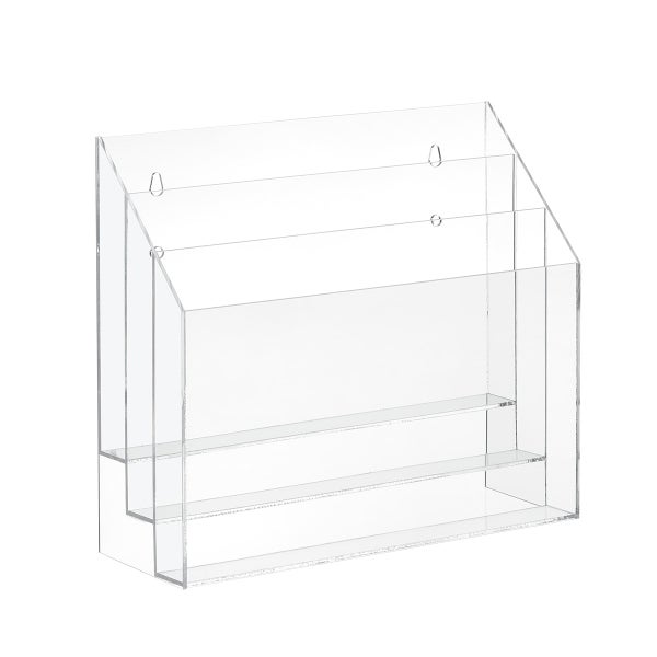 Luxe 3-Section Acrylic Tiered Paper Sorter | The Container Store
