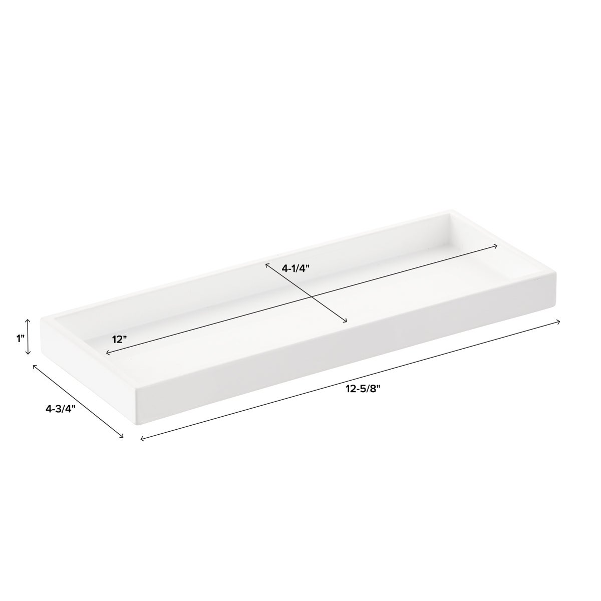 White Lacquered Vanity Tray | The Container Store