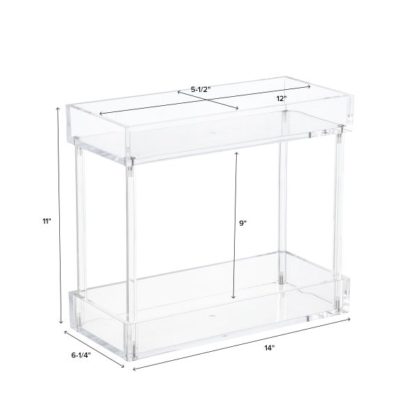 2-Tier Acrylic Tower | The Container Store
