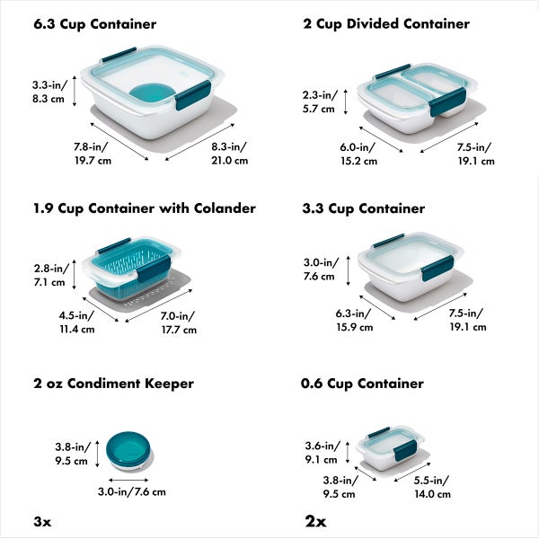 OXO GG Prep & Go Container Set of 20 | The Container Store